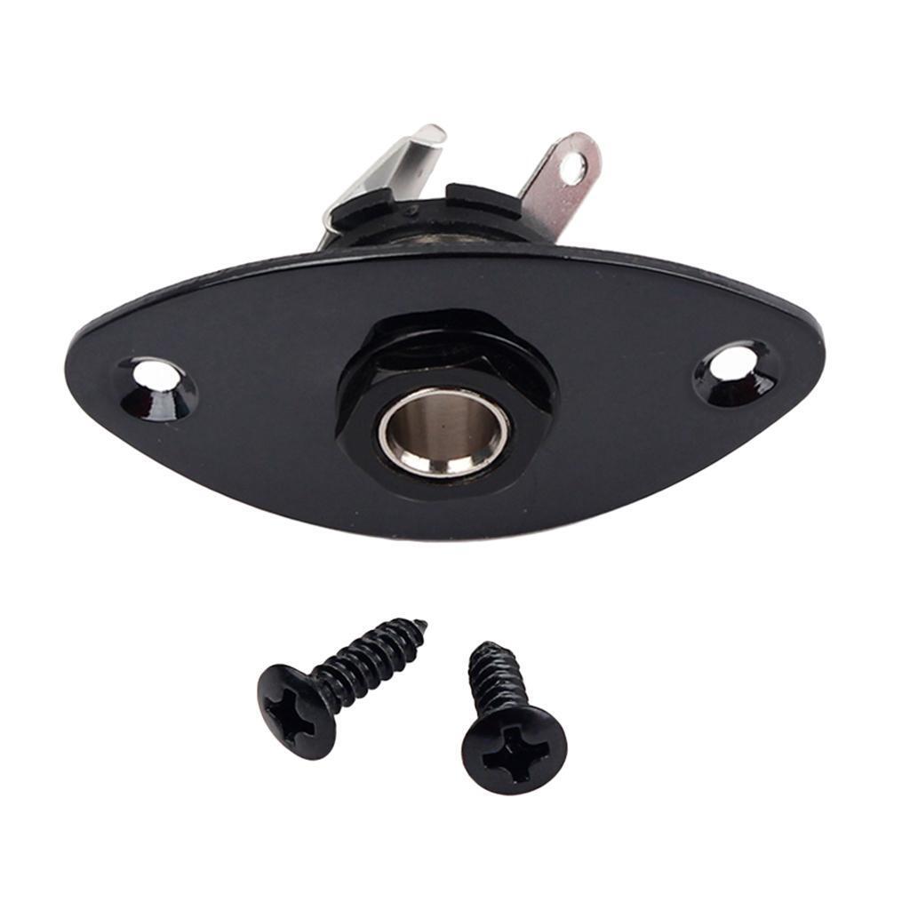 Oval Input Output Jack & Socket Plate Für E-Bass Box Guitar Kit ...