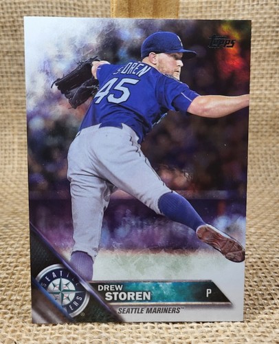 2016 Topps Update Drew Storen Rainbow Foil Baseball Card US243 Mariners ...