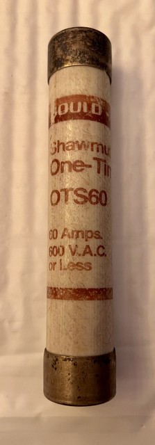 Gould Shawmut OTS60 One Time Fuse 60a 600v for sale online | eBay