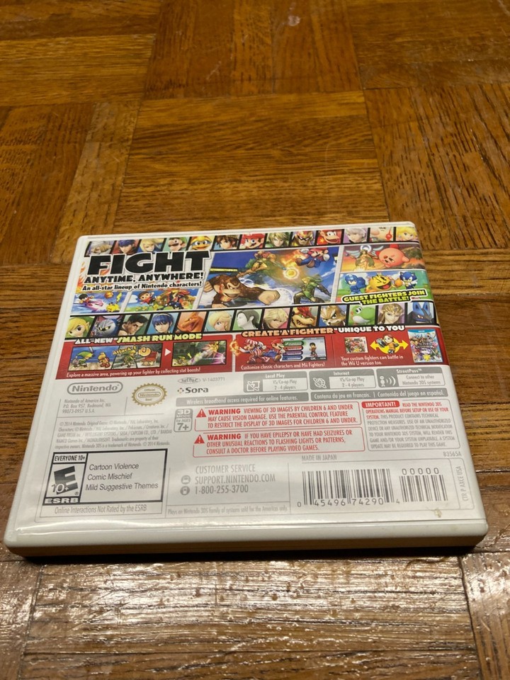 Super Smash Bros - Nintendo 3DS– Complete w/ Case & Manual/ Working ...
