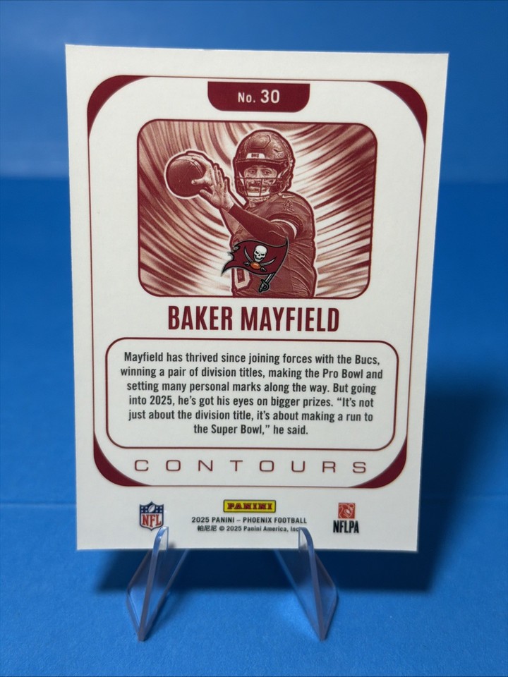 2025 Panini Phoenix Baker Mayfield Contour Silver Prism | eBay