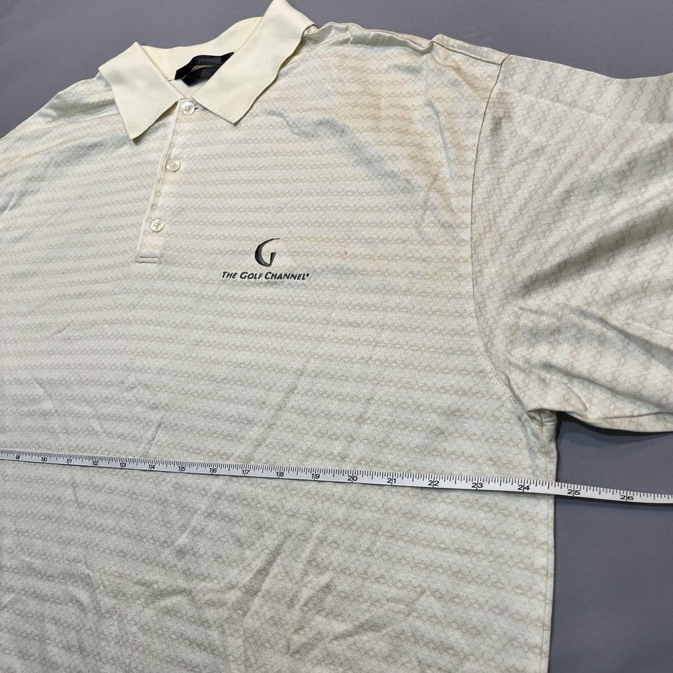 Vintage Nike Tiger Woods The Golf Channel Golf Polo Shirt Men's XXL Tan ...