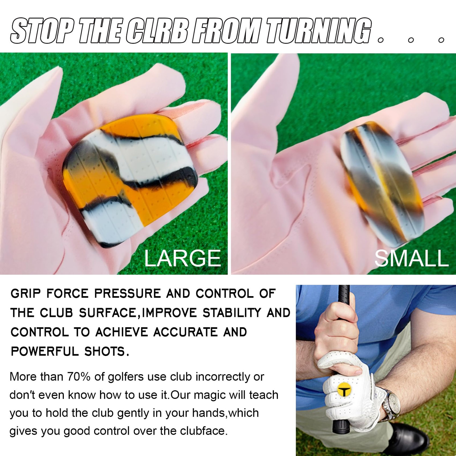 MELE LINKS T-Grip Golf Training Aid Grip Trainer & Posture Corrector