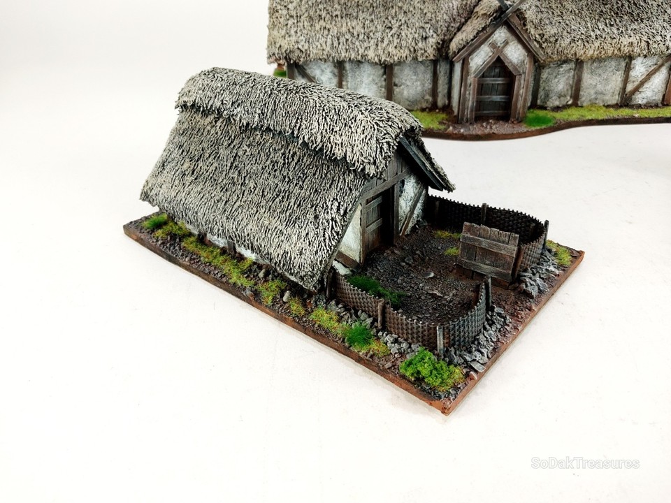 Viking Age Viking/Saxon Terrain for Wargaming Barn Village House ...