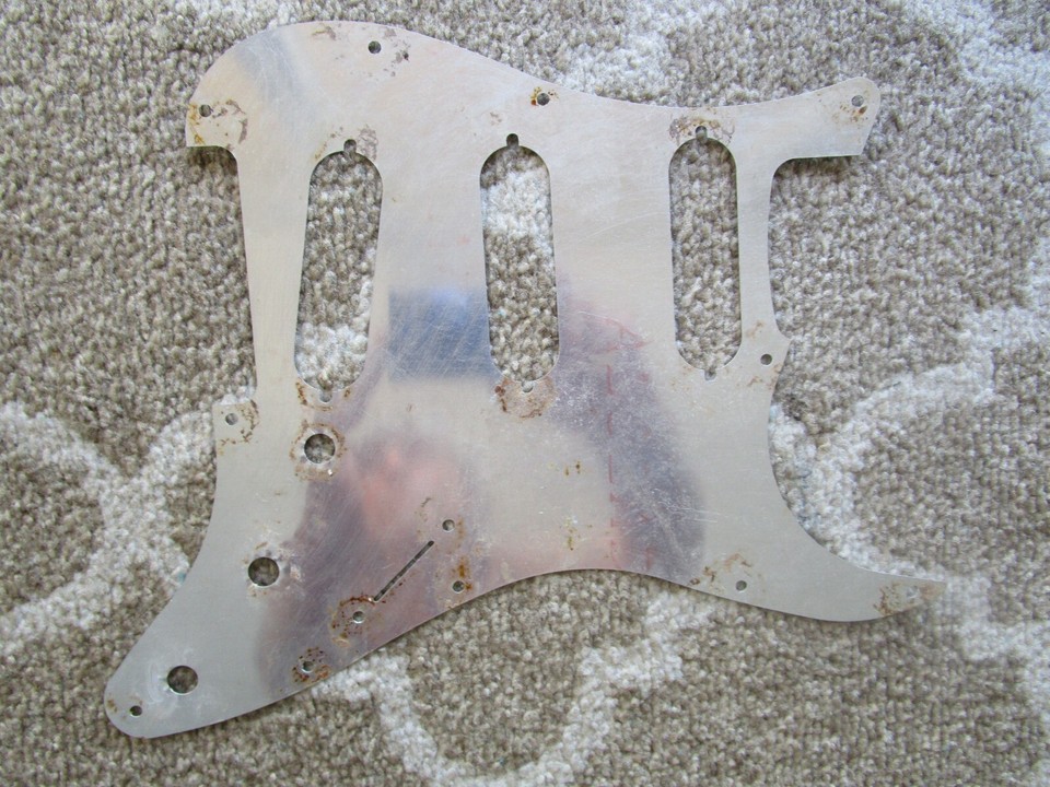 Fender Near Mint 100% Original 1966 Stratocaster Pickguard and Aluminum ...