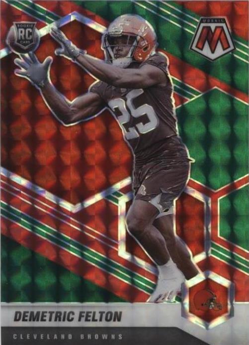 2021 Panini Mosaic - Rookies Demetric Felton #394 Choice Red & Green ...