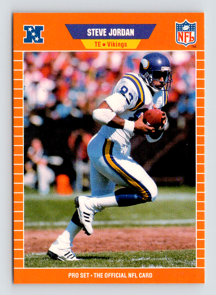 1989 Pro Set Card, #231 Steve Jordan, Minnesota Vikings Ring of Honor ...