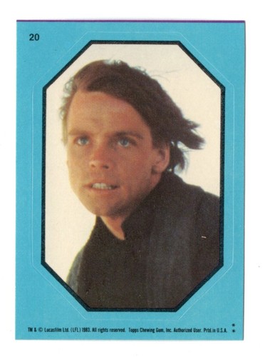 1983 Topps Star Wars Return of the Jedi Sticker #20 LUKE SKYWALKER | eBay