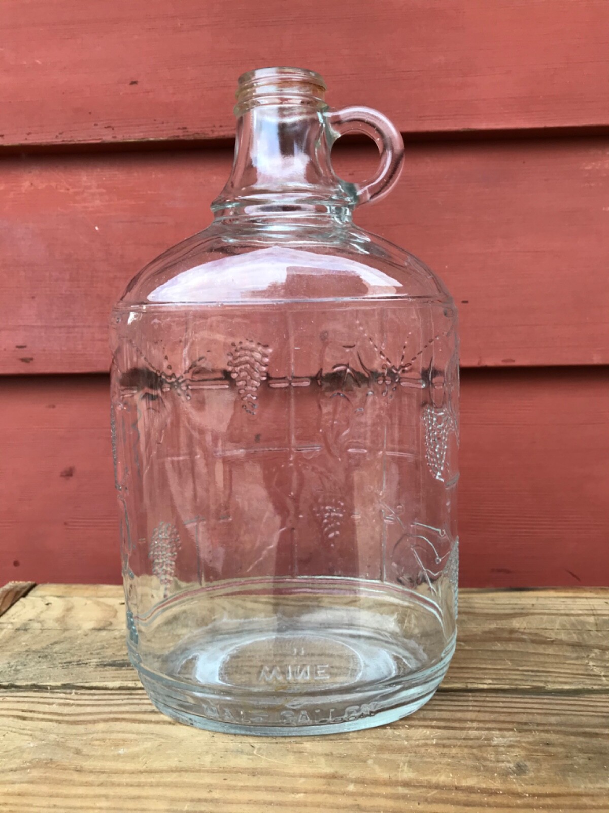 Vintage Rare Embossed Half Gallon Glass Wine Jug | eBay