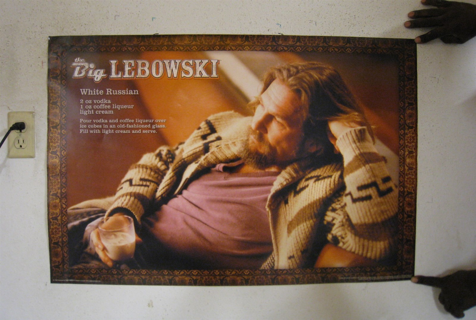 Big Lebowski Poster Dude White Russian Recipe Mint The | eBay