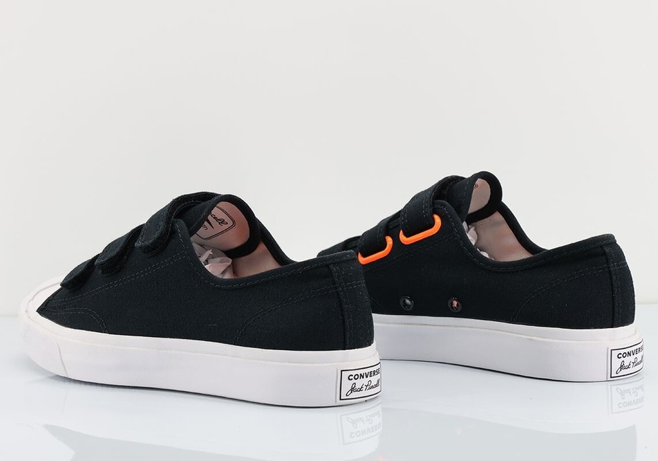 Converse Jack Purcell Low Easy On Men’s Size 5 Black Orange Custom ...