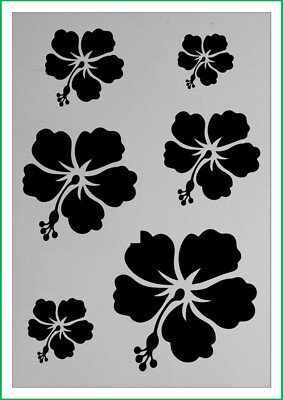 Printable Hibiscus Stencil