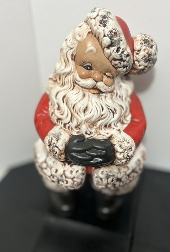 Vintage Atlantic Mold “Ceramic Winking Santa” Hand Painted Large 15 ...
