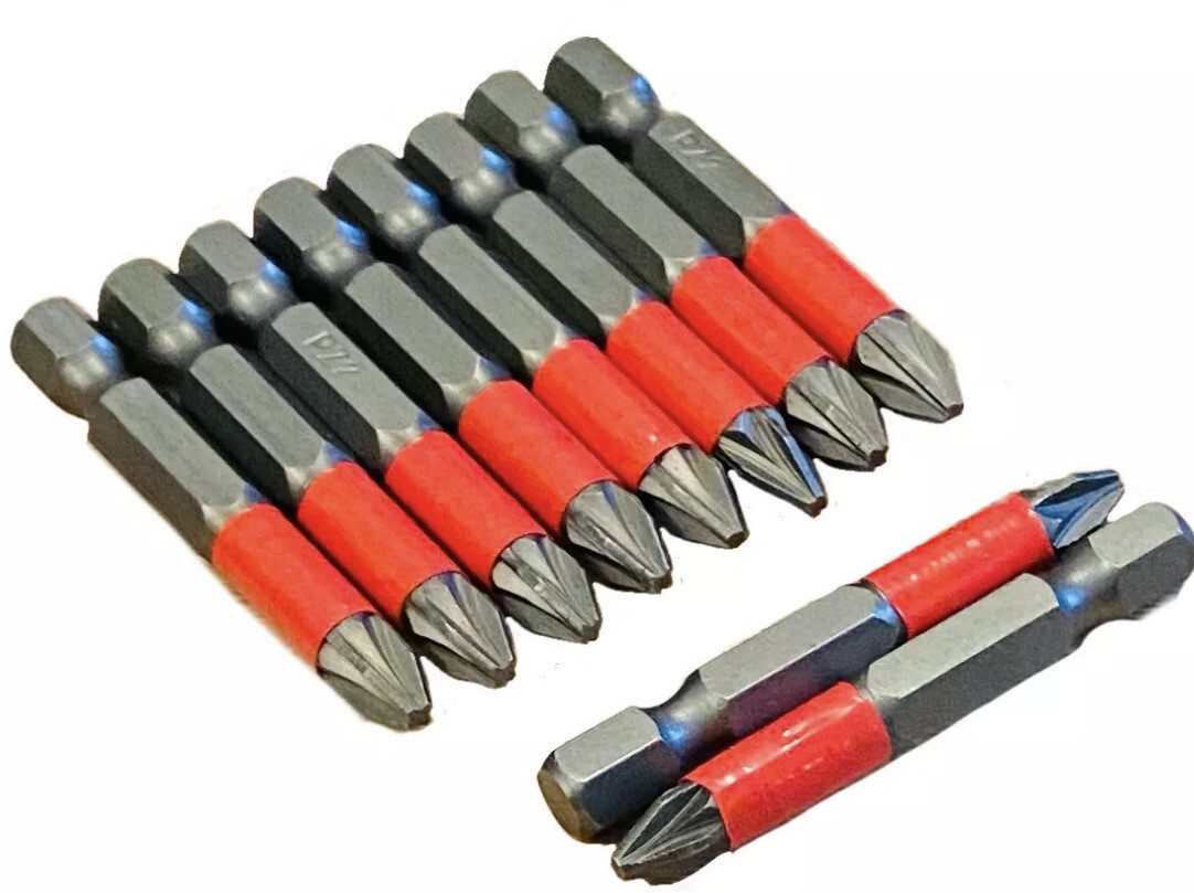 10 Philips Pz2 Pozi Electric Screw Screwdriver Drill Bit Bits Set 75mm ...