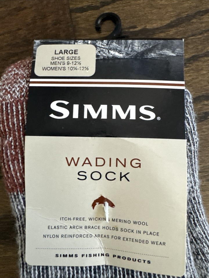Simms Fishing Original Merino Wool Wading Sock Large - Best Fishing ...
