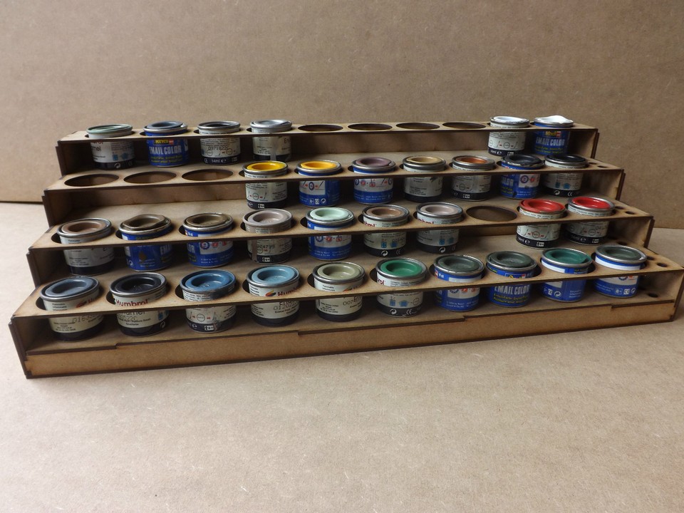 Paint Stand 40 Tins rack storage Humbrol Revell Enamel, wargame, airfix ...