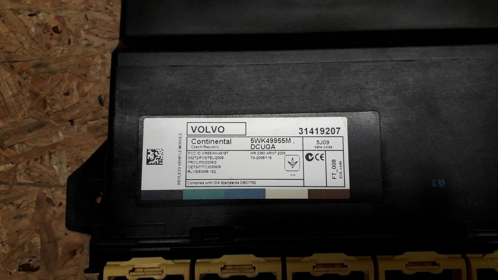 GENUINE VOLVO S60 V60 V70 2009-2017 KEYLESS ENTRY VEHICLE MODULE UNIT ...