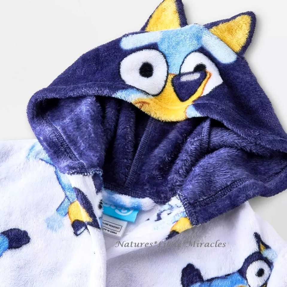 BLUEY Disney Robe Size 2T 3T 4T 5T Boys Toddler 2 3 4 5 Pajama Swimsuit ...