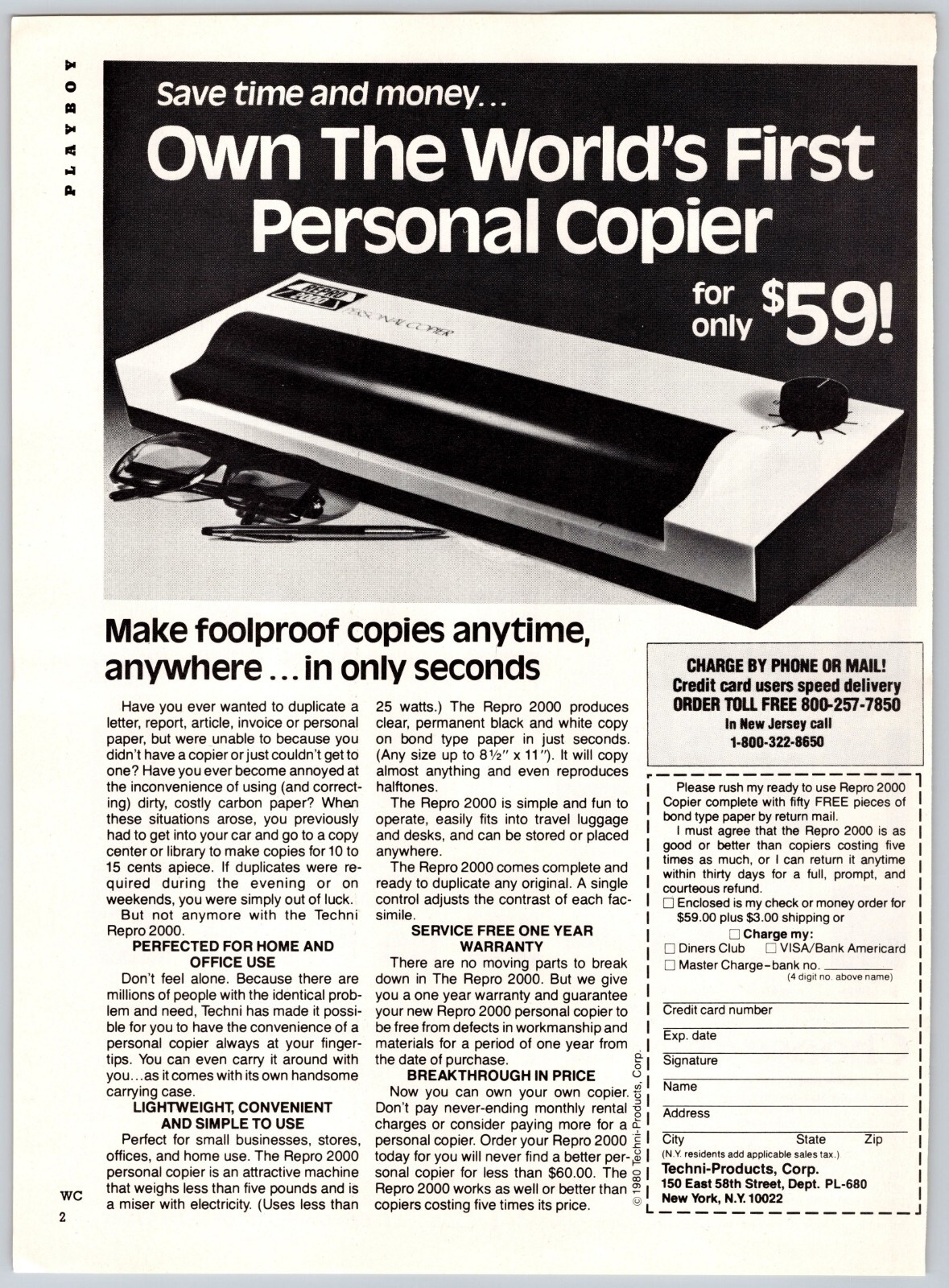 1980 Print Ad Techni-Products New York Own the World's First Personal ...