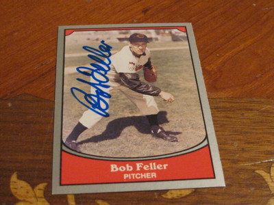 Bob Feller Autographed Baseball Card JSA Auction Cert 14 | eBay
