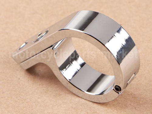 Chrome Universal Motorcycle Handlebar Mounts Clamp Clock 32mm 1 1/4 ...