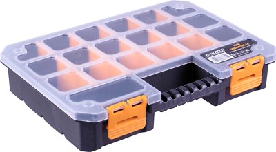14 Compartment Organiser Robust Case Stackable Tools Rocks DIY Crafts ...