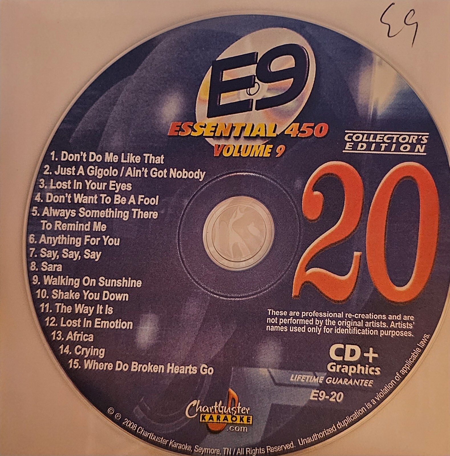 E9 20 ESSENTIAL 450 COLLECTION CHARTBUSTER KARAOKE CDG | eBay