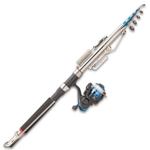 Automatic Telescoping Fishing Rod and Reel Stainless Steel Hook Setter ...
