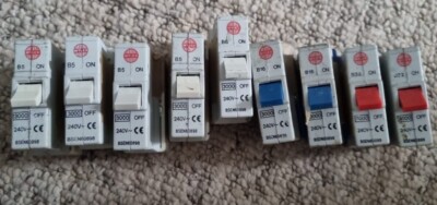 WYLEX Mini-Trip PUSH PLUG IN 6 10 16 20 32 45 AMP MCB CIRCUIT BREAKER ...
