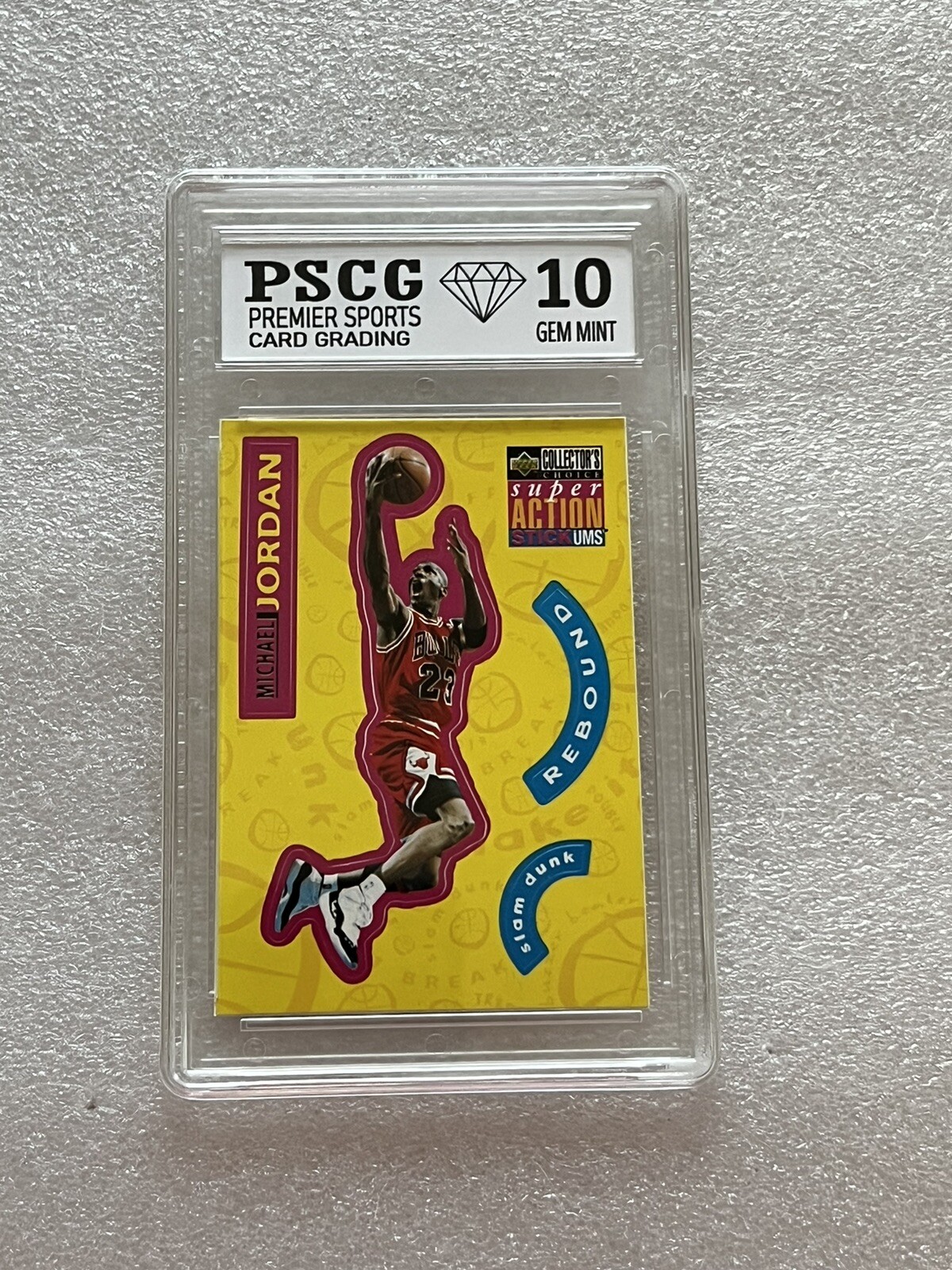 1996-97 UD Collector's Choice German Action Stickums Michael Jordan # ...