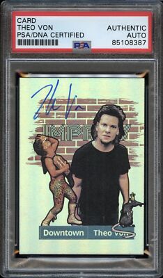 Theo Von Signed Custom Downtown Card PSA/DNA Authenticated | eBay
