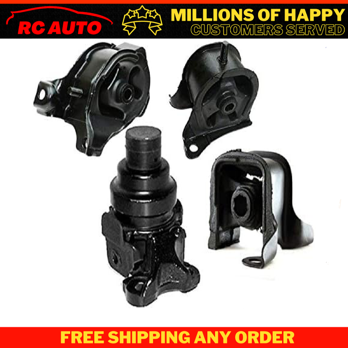Fits 1996-1997 Honda Accord LX 2.2L MANUAL Motor & Trans Mount Set 4pcs ...