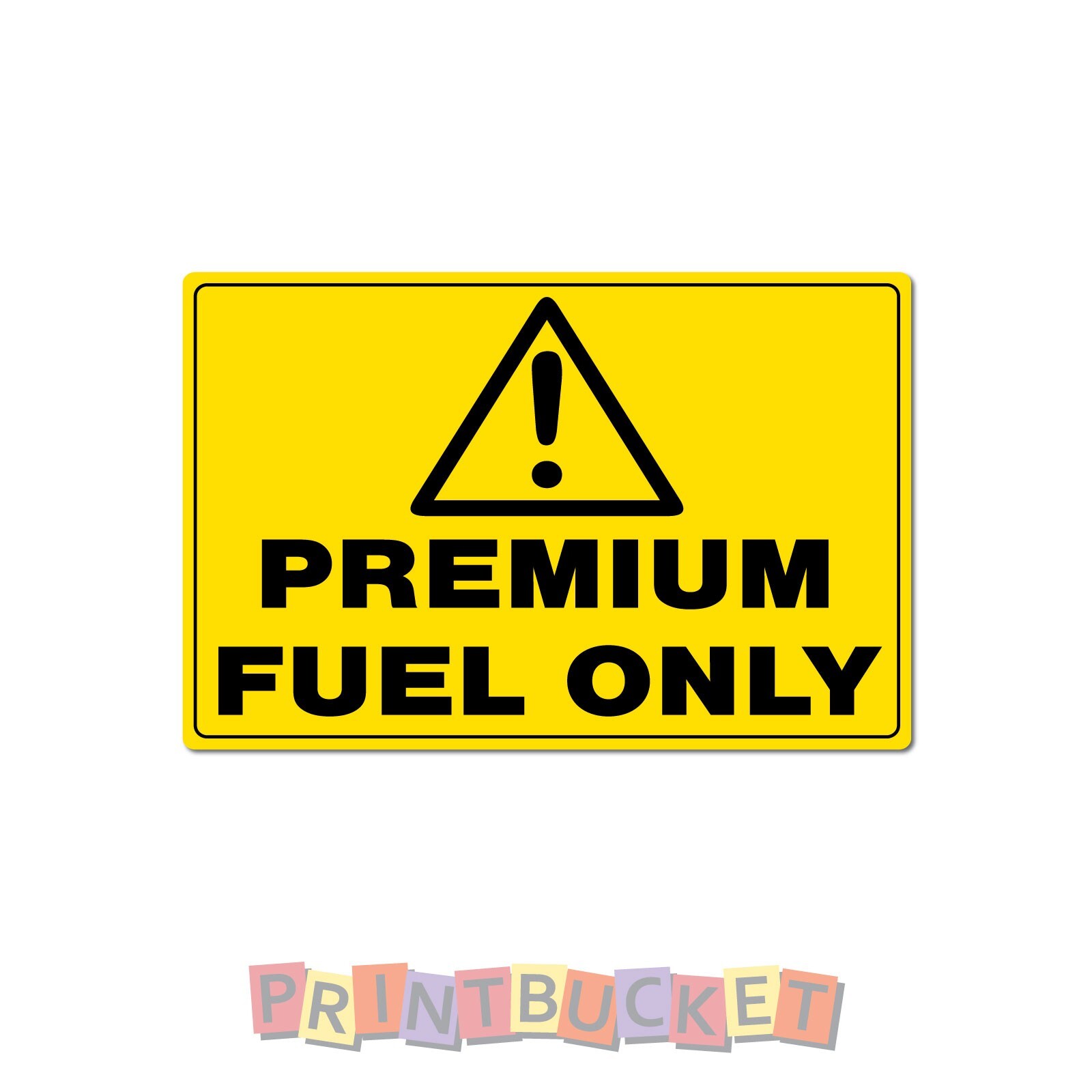 Premium Fuel Only Sticker 200mm x 140mm quality water & fade proof ...