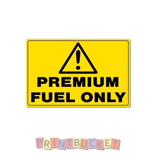 Premium Fuel Only Sticker 290mm x 190mm quality water & fade proof ...