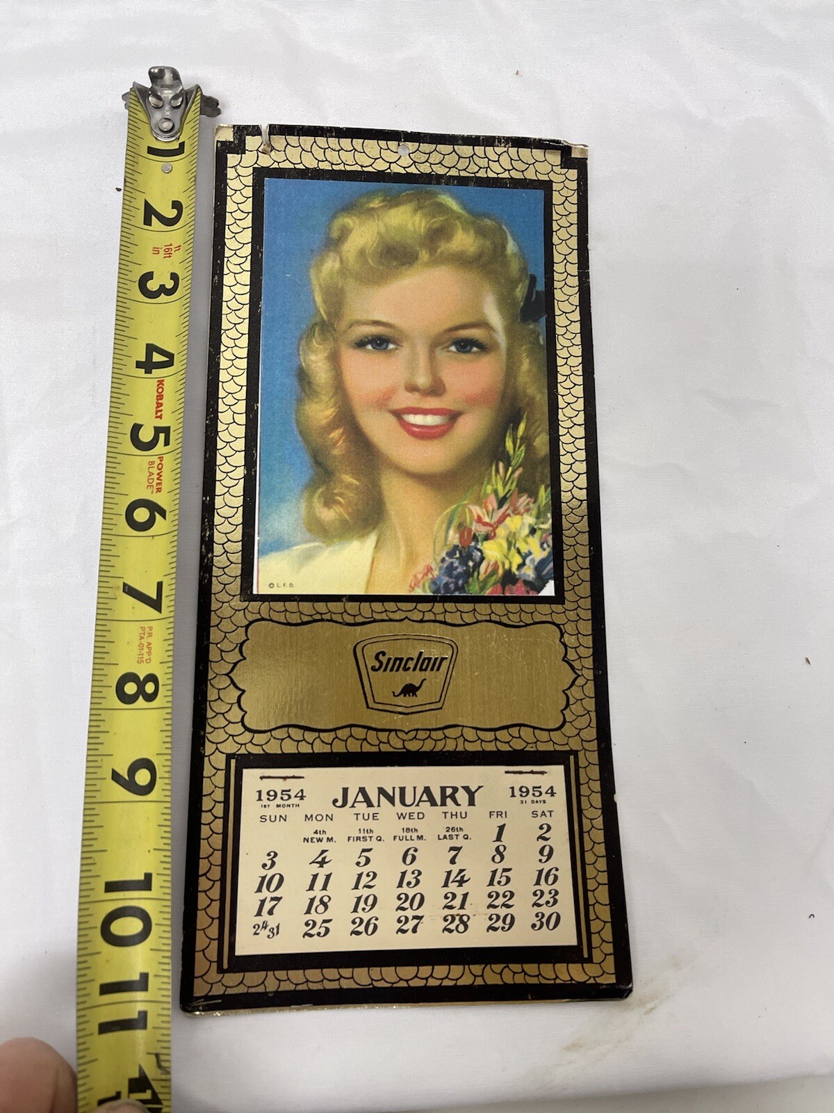 Vtg Sinclair Advertising Calendar 1954 Pinup Lady Vintage Rare | eBay