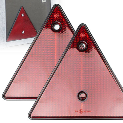 2x SCREW ON RED REFLECTIVE TRIANGLE REFLECTORS FOR IFOR WILLIAMS ...