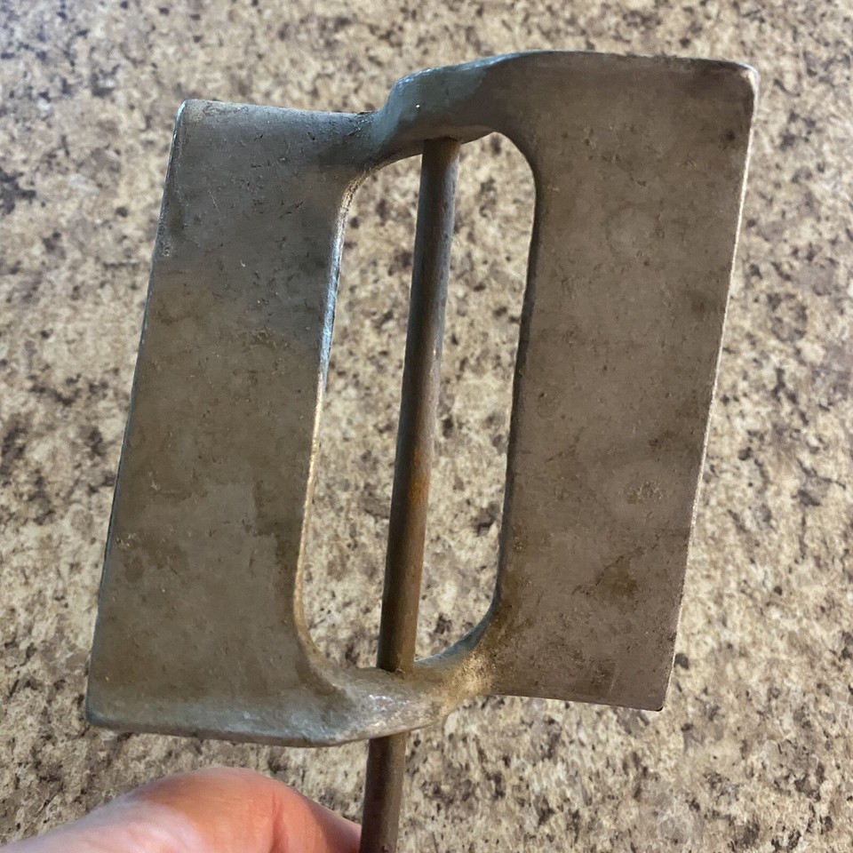 Antique Butter Churn Paddle Part Metal Screw Lid Measurements in Pics ...