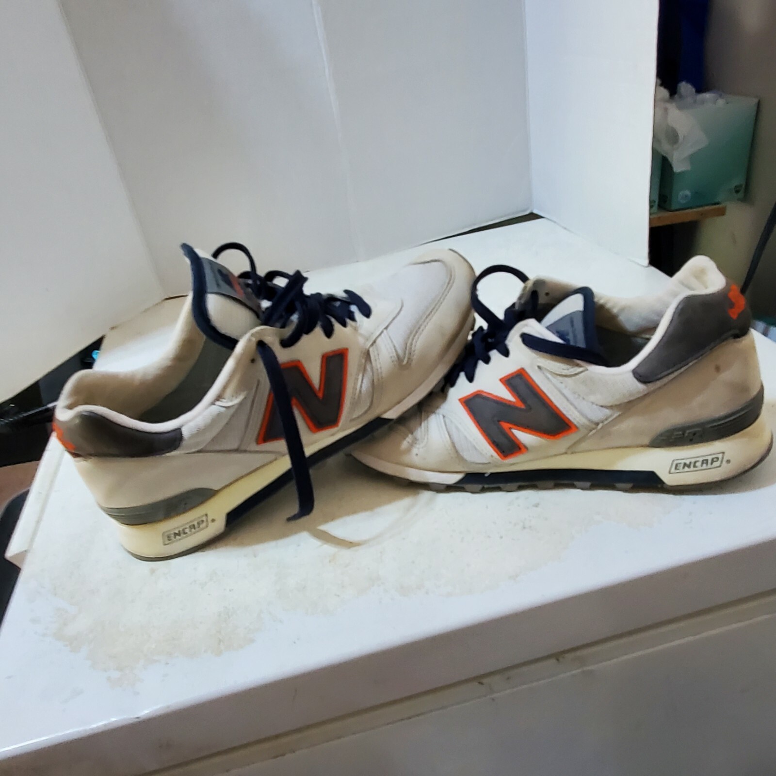 New Balance Encap Classic White Blue Sneakers Shoes M… - Gem