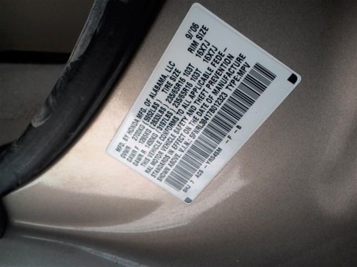 05 06 07 Honda Odyssey left driver front Door interior Trim Panel 2005 ...