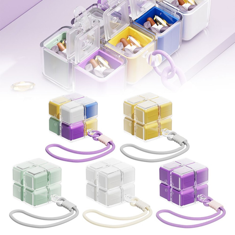 Magic Cube Magnetic Pill Organizer,Magic Cube Pill Box,Weekly Pill ...