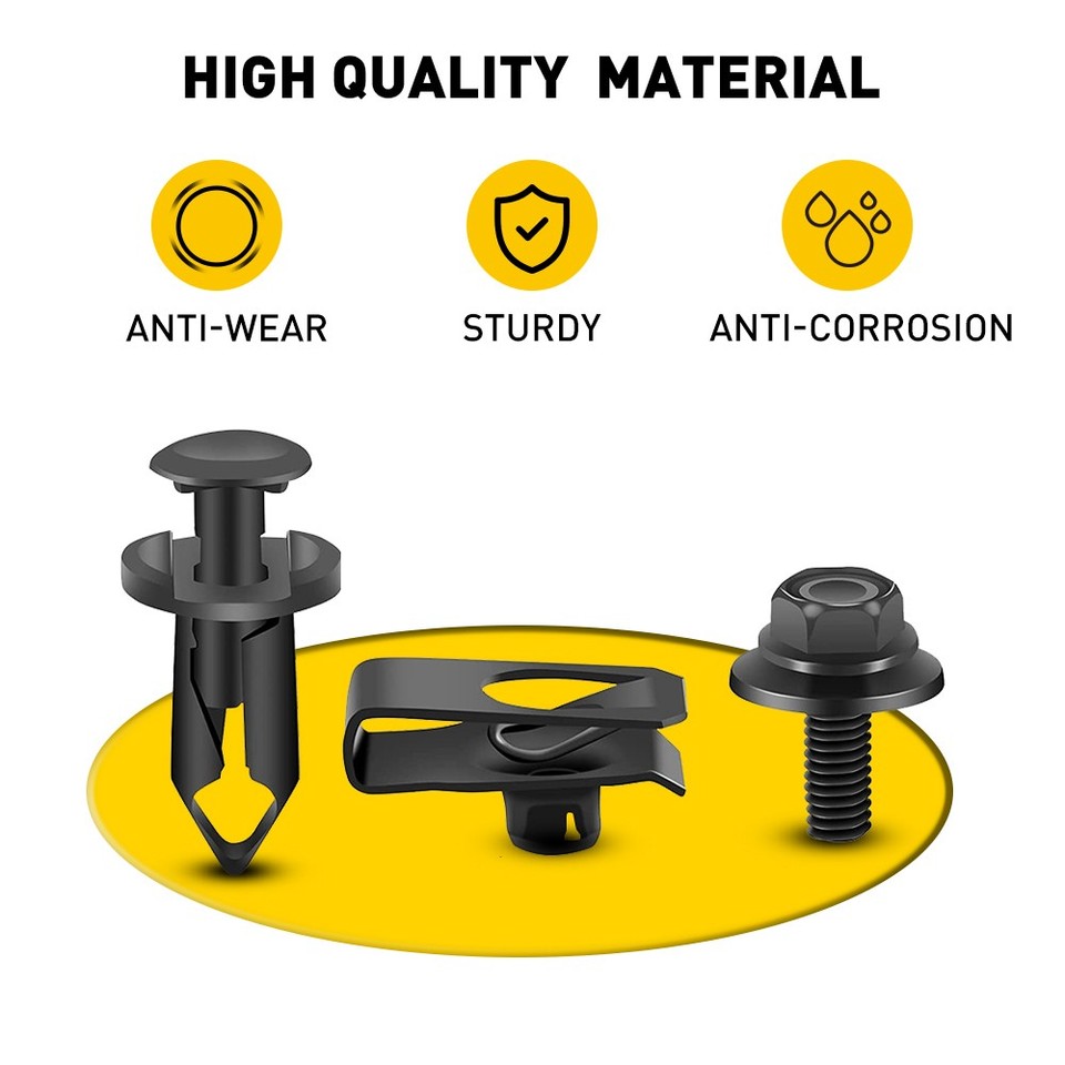 70 PCS Car Body Trim Clips Bumper Retainer Door Panel Push M6 Fastener ...