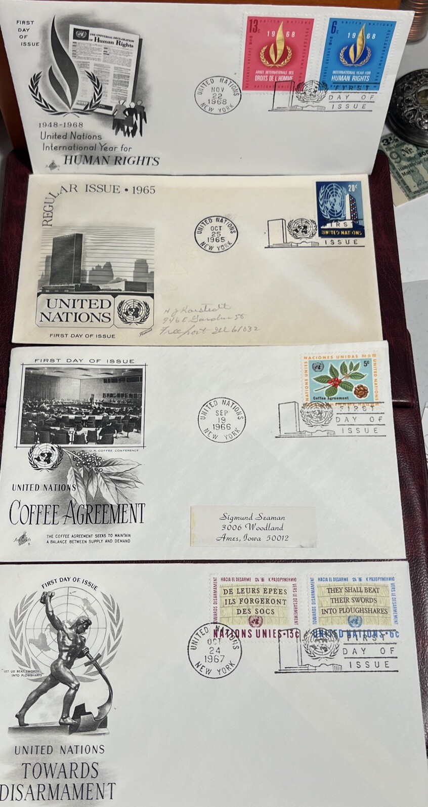 4 Different NATO First Day Covers As Pictured. Over Fifty Years Old ...