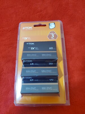 New Sealed TDK Mini DVC Digital Video Cassette 60 Minutes 3 Pack New ...