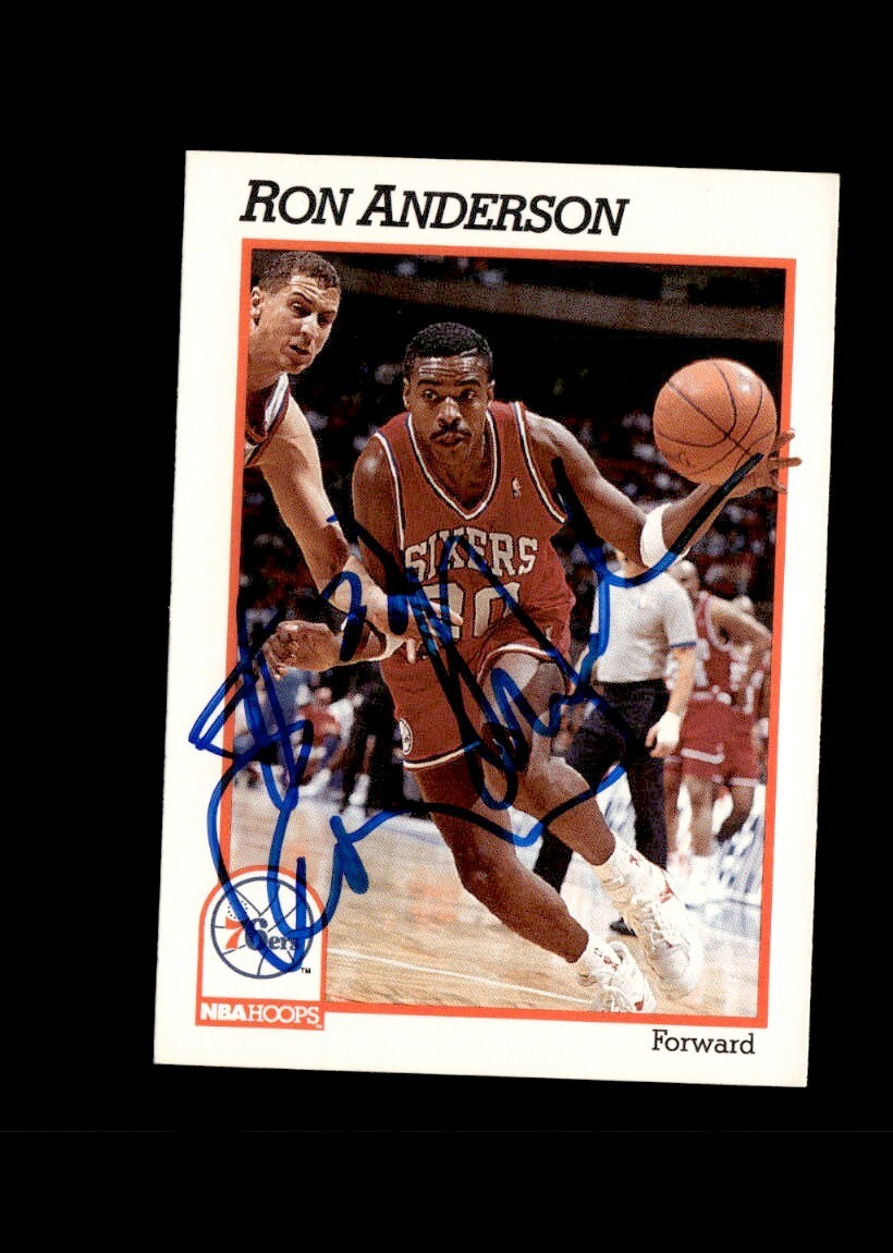 Ron Anderson 1991-92 NBA Hoops 76ers authentic autographed card | eBay