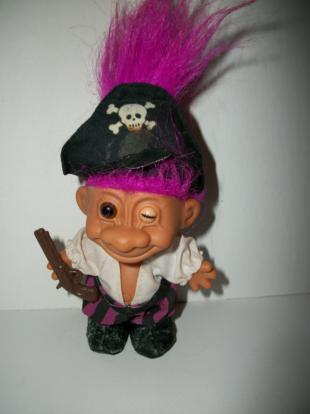 Vintage TROLL Pirate Russ 4" Halloween Costume Neon Hair Original | eBay