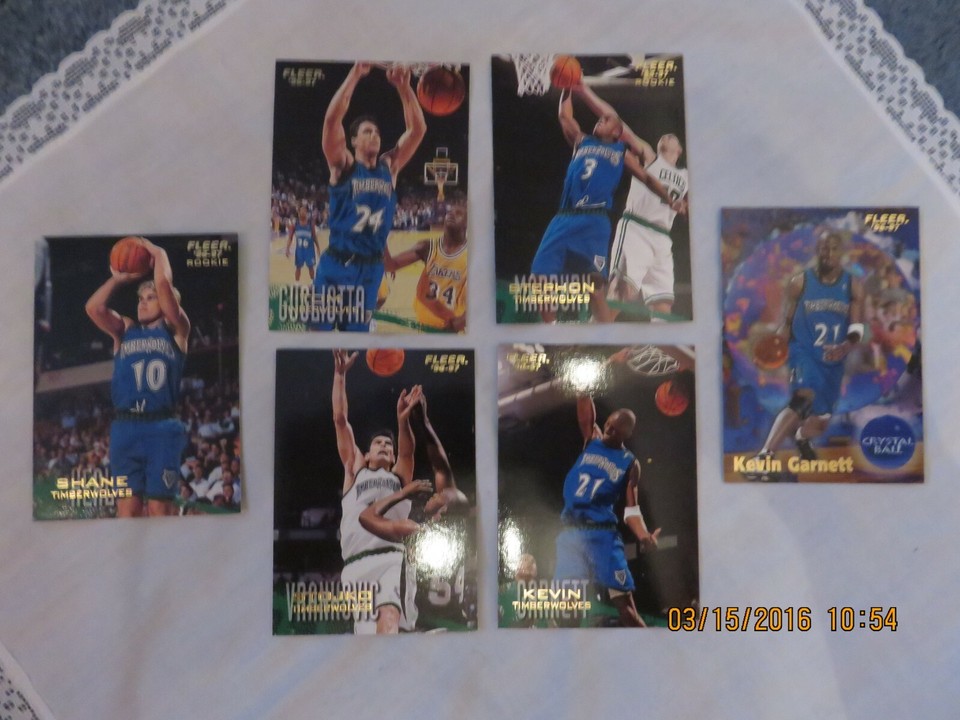 Fleer MinnesotaTimberwolves Basketball Cards - Kevin Garnett Crystal ...