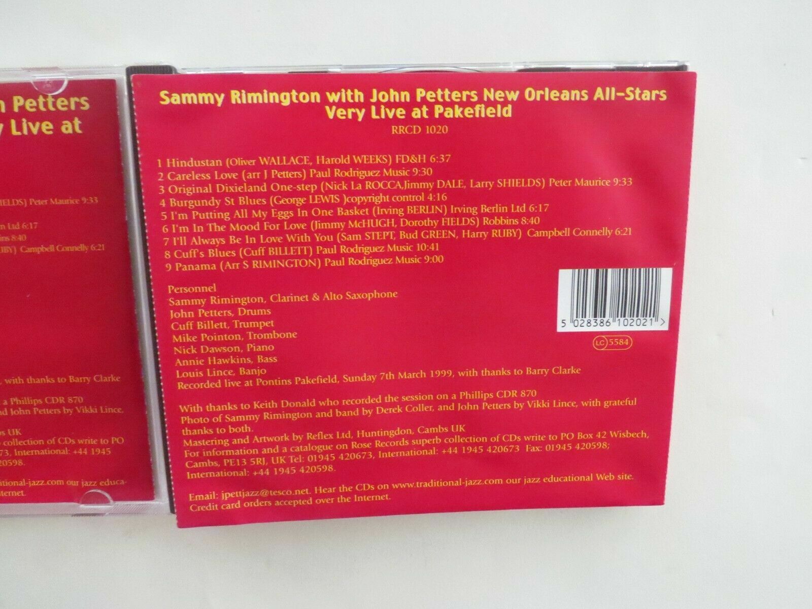 SAMMY RIMINGTON AND JOHN PETTERS NEW ORLEANS ALL-STARS VERY LIVE AT ...