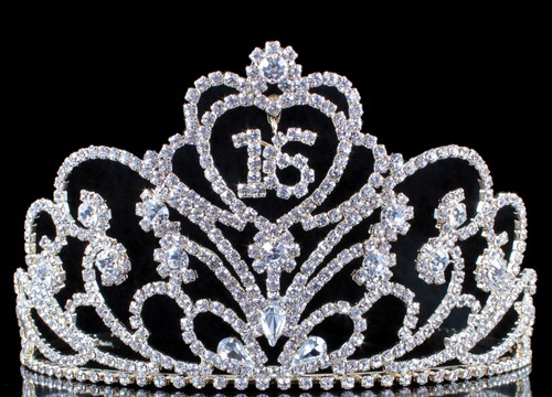 Sweet Sixteen 16 Birthday Party Rhinestone Crystal Tiara Crown Hair ...