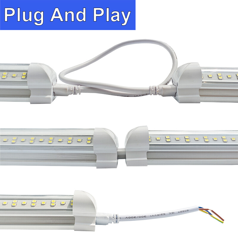 8FT T8 LED Tube Light 144W LED Shop Light Fixture For Garage Warehouse ...
