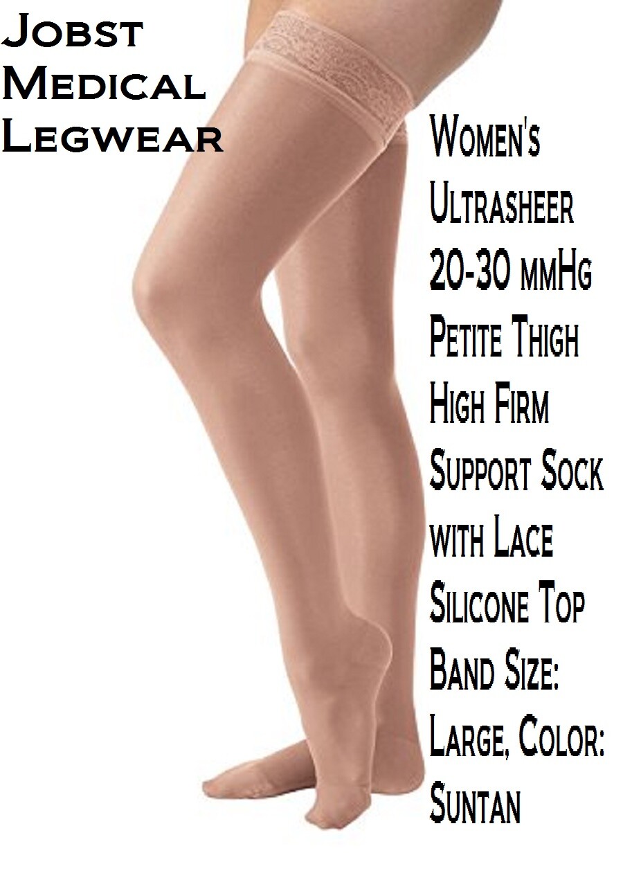 Jobst Ultrasheer 20-30 mmHg Thigh High Firm Compression Stockings with ...